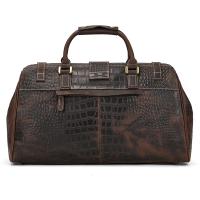China Luxury Crocodile Pattern Cowhide Leather Duffel Bag for sale