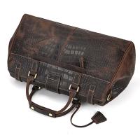 China Luxury Crocodile Pattern Cowhide Leather Duffel Bag for sale