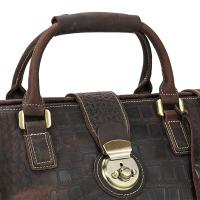 China Luxury Crocodile Pattern Cowhide Leather Duffel Bag for sale