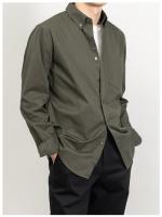 China Men’s Minimalist Cotton Solid Shirt for sale
