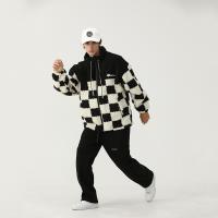 China OEM new checkerboard design warm jacket for sale
