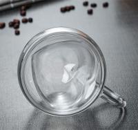 China Double Layers Glass Cup-Heart Shape for sale