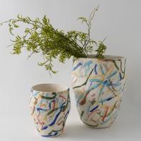 China Premium Modern Ceramic Painted Vase for sale