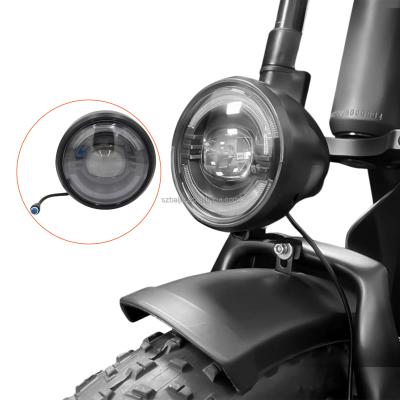 China 4 Pin Ebike Headlight Bicycle Accessories Black E Bike Integrated Lights for sale