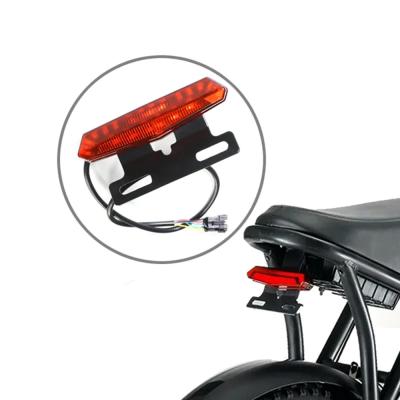 China Red Electric Bicycle Headlight 12v-36v Steering Rear Lights Ebike Conversion Kit for sale