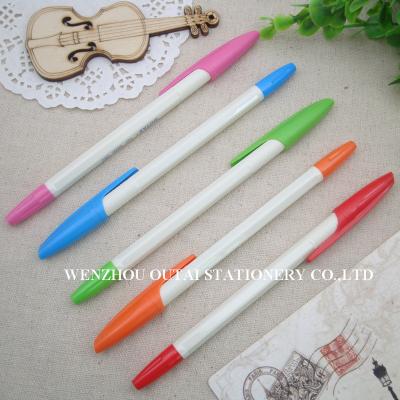 China OUTAE Plastic BallPoint Pen Promotional Pen Logo Pen Smooth Fast Writing Ball Pen Multicolor OT-301-B for sale