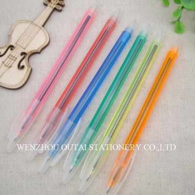 China OUTAE Plastic BallPoint Pen Smooth Fast Writing Ball Pen PromotionalPenLogo Pen Multicolor OT-223-A for sale