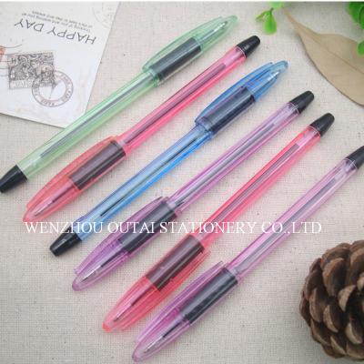 China OUTAE Plastic BallPoint Pen Smooth Fast Writing Ball Pen Promotional Pen Logo Pen OT-301 for sale