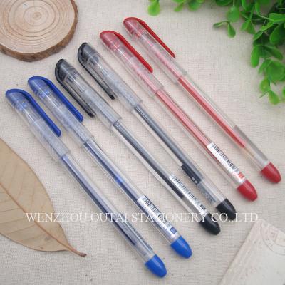 China OUTAE Plastic Gel Pen Smooth Fast Writing BallPen Promotional PenLogo Pen OT-102-A for sale