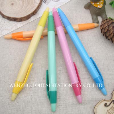 China OUTAE Plastic Click Pen Smooth Fast Writing Ball PenPromotional GiftPenLogo Pen OT-513 for sale