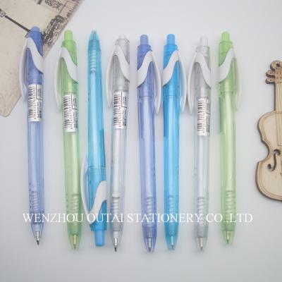 China OUTAE Plastic Click Pen Smooth Fast Writing BallPenPromotionalGiftPenLogoPen OT-509 for sale