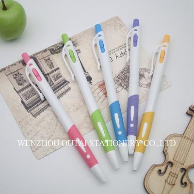 China OUTAE Plastic Click PenSmoothFastWritingBallPenPromotionalGiftPenLogoPen OT-319-A for sale
