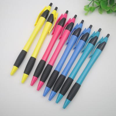 China OUTAE Plastic Click Pen Smooth Fast Writing Ball Pen Promotional Gift Pen Logo Pen OT-507-A for sale