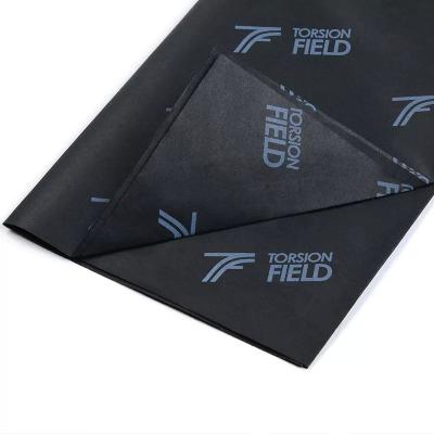 Cina Regalo nero Buon compleanno Natale Carta velina Avvolgere Logo personalizzato per abbigliamento per scarpe in vendita