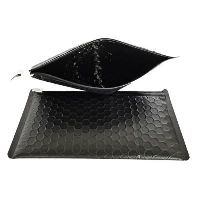 China Black Mailer Zipper Bag Packing Bubble Poly Bag With Custom Personal Logo for sale