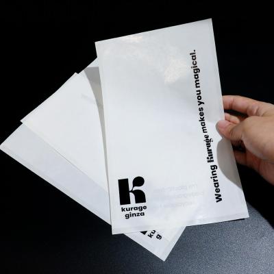Cina Borsa biodegradabile trasparente impressa all'ingrosso della carta oleata della pergamina sottile della busta di Mini Semi Disposable Self Seal in vendita
