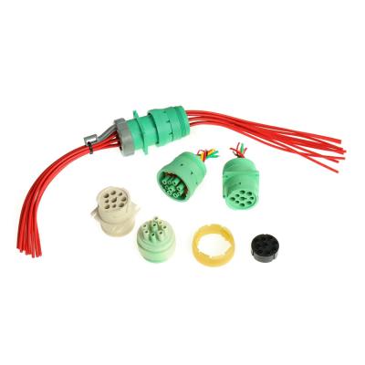 China Deutsch HD Series 9 Pin J1939 Cable Connector with IP68 Rating for Heavy Duty Automotive Applications for sale
