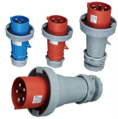 Cina 4 prese di corrente 63A IP67 Industrial Rail Plug 3pole 4 Pole 5 Pole Plug impermeabili 380V-415V in vendita