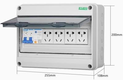 China HT-12 12Ways IP65 Distribution Box Outdoor Waterproof Junction Box 12 Way Open Circuit Breaker for sale