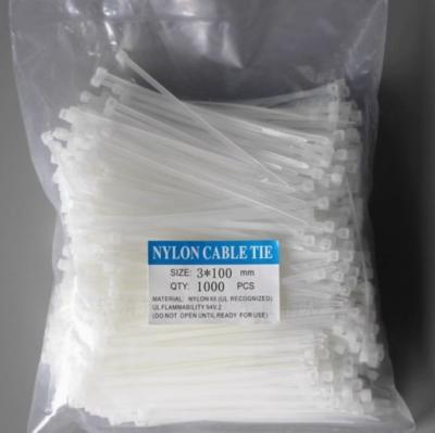 China 300mm Multi-purpose Disposable Nylon Cable Tie Branco 250mm de plástico auto-bloqueio gravata à venda