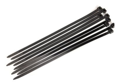 China 250mm Black Self Locking Plastic Cable Tie Pa66 Disposable Cable Wire Ties for sale