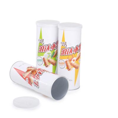 China Eco Friendly Potato Chips Can Recyclable Cylindrical Paper Tube With Inner Lining Film for sale