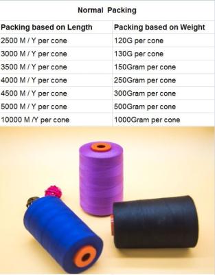 Cina OEM Polyester Sewing Thread 20S/2 4000Y 4-5 Level Color Fastness in vendita