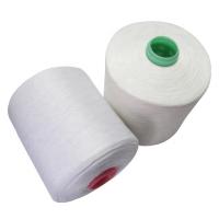 China Raw White Spun Polyester Thread 100% Sinopec Yizheng Material for sale