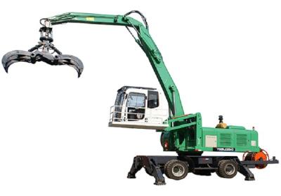 China 26 ton 1.0cbm Hydraulic Tyre Grapple Excavator Forest Log Handling Machine for sale