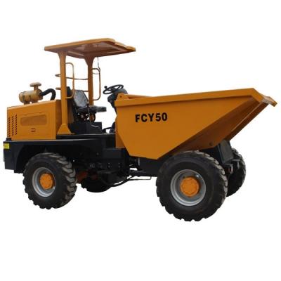 China 5 Ton 4WD 2.0m3 FCY50 Diesel Front Discharge Flexible Construction Site Dumper for sale
