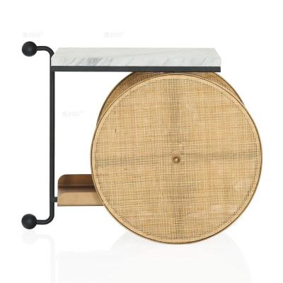 China Home Bar Customized Iron Wood Trolley Metal Cart With Wheels Hotel Restaurant Banquet Wedding for sale
