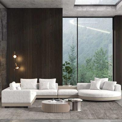 China MOYI Custom Size L-Shape Leather Sofa Set with High Resilience Foam - 3-4 Person Seating Capacity for Modern Living Rooms for sale