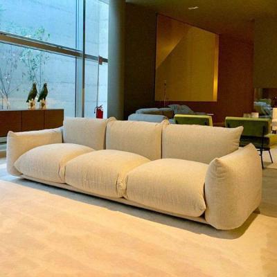 China Mail Packing Y Fabric 3 Seater Living Room Sofa Italian Minimalism Design Furniture Marenco Style Elegant Comfortable for sale