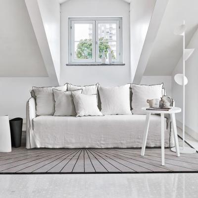 China Wabi-sabi Flax Art Simple Modern Single Double Three Can Be Disassembled and Washed Small Home Sofa Customization for sale