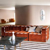 China Free Combination Sofa Split Module Splicing High-end Designer Light Luxury Villa Fabric Sofa for sale
