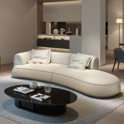 China Modern Functional Thick Leather and High-end Original Design Villa Living Room Sofa Set for sale