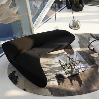 China Half Moon Leather Living Room Home Furniture Moon Shape System Sofa for sale