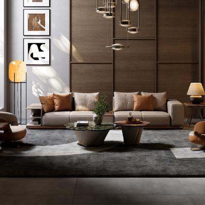 China Modern Simple Sophisticated Villa Leather Sofa for Spacious Living Room for sale