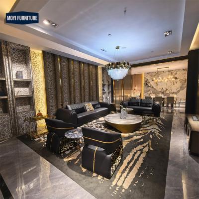 China Customization Huge Italian Modern Sectional Sofa Couch Living Room Leather Luxury Sectional Sofa for sale
