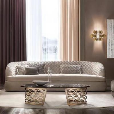 China CONTEMPO Light Luxury Sofa With Metal Base and Soft Upholstered Finish for sale