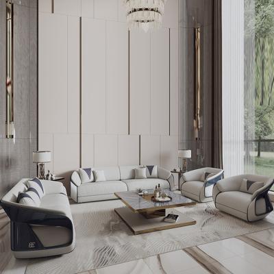 China Elegant Sofa Suite with Unique Color - blocking Design, Suited for High - end Home Spaces for sale