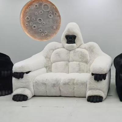 China Custom Godzilla Fluff Sofa Creative New Design Indoor Living Room Gorilla Shaped Chesterfield Set Hotel Hall Villa Bed Leather for sale