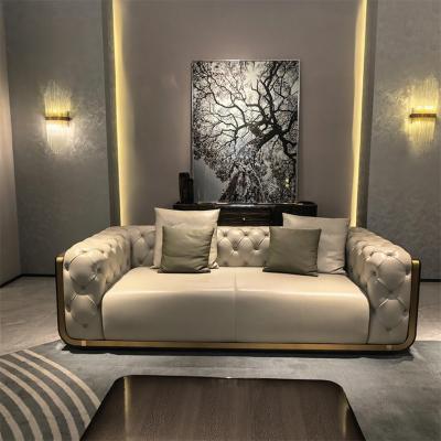 China MOYI Luxurious Modern Home Living Room Set Classic Sofa Leather Villa Creative Decorative Sofa Design Interior Sofa for sale