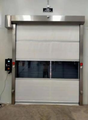 China Hochgeschwindigkeitsrolltore für industrielle PVC-Schnellrolltore, hohe effektive Isolierung, 900/800 N Reißfestigkeit for sale