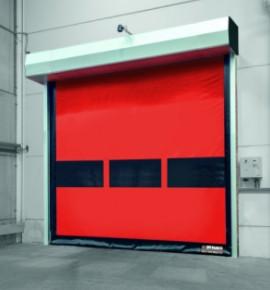 China 50HZ Fabric Industrial PVC Rapid Roller Doors Plastic Interior Wind Resistance Vertical for sale