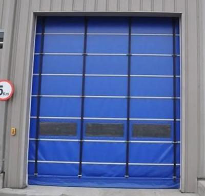 China Security High Speed PVC Fabric Roll Up Doors with Infrared Sensor Automatic Folding Plastic for sale