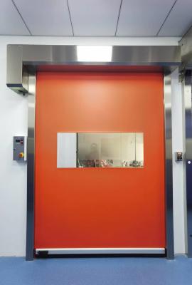 China Automatic Rapid Zipper Shutter Door PVC Roll Up High Speed 304 Stainless Steel for sale