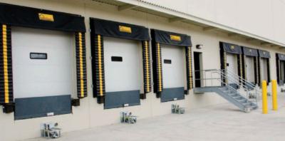 China Adjustable Loading Dock Door Seals Pvc Plastic Rubber Surface Finishing Finished for sale