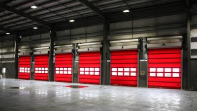 China Insulation High Speed PVC Roll Up Rapid Shutter Door 304 Stainless Steel Material Shutter Hard Spiral Fast Door for sale