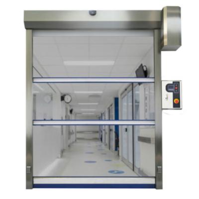 China High Duty Steel Insulated Rapid Roller Door Manual/Automatic Weather Resistant Pvc Curtain High Speed Security for sale